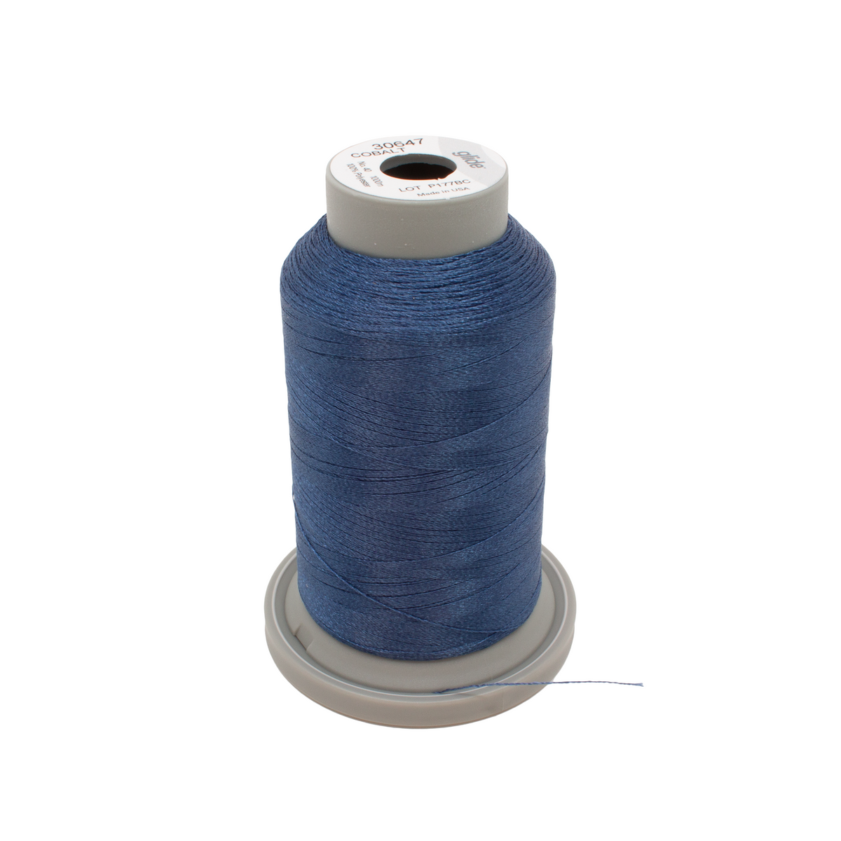 Polyester Embroidery Thread Glide 1,100yds/1,000m - Cobalt – Embroidery ...